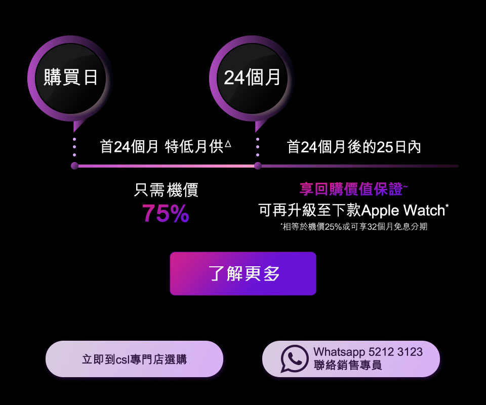 Apple Watch 靈活選購計劃 | csl