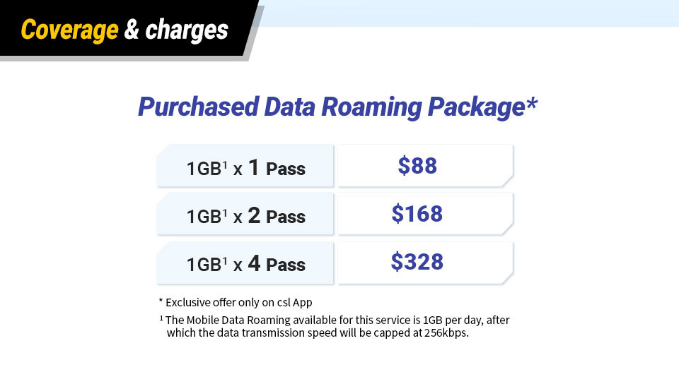 First Cruise Data Roaming Pass in Hong Kong | csl